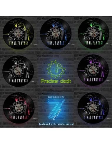 Final Fantasy 02 - Vinyl record clock